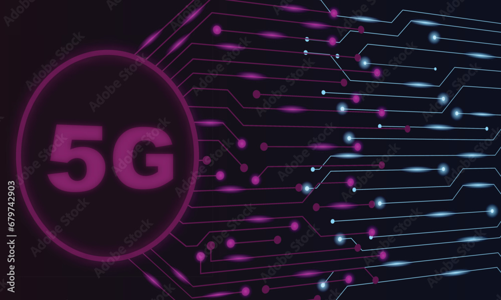 Futuristic 5G illustration background. making it perfect for 5G-related ...
