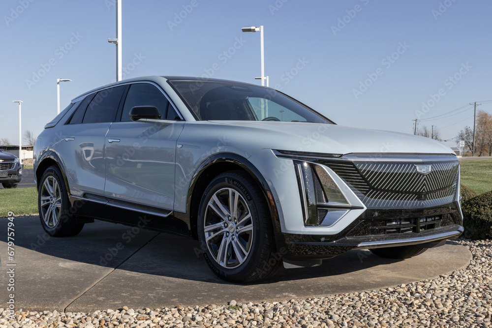Cadillac LYRIQ EV Electric Vehicle display at a dealership. Cadillac ...