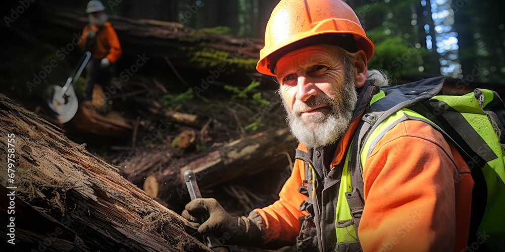 Tree Felling Specialist: Faller Using Techniques to Control Fall ...