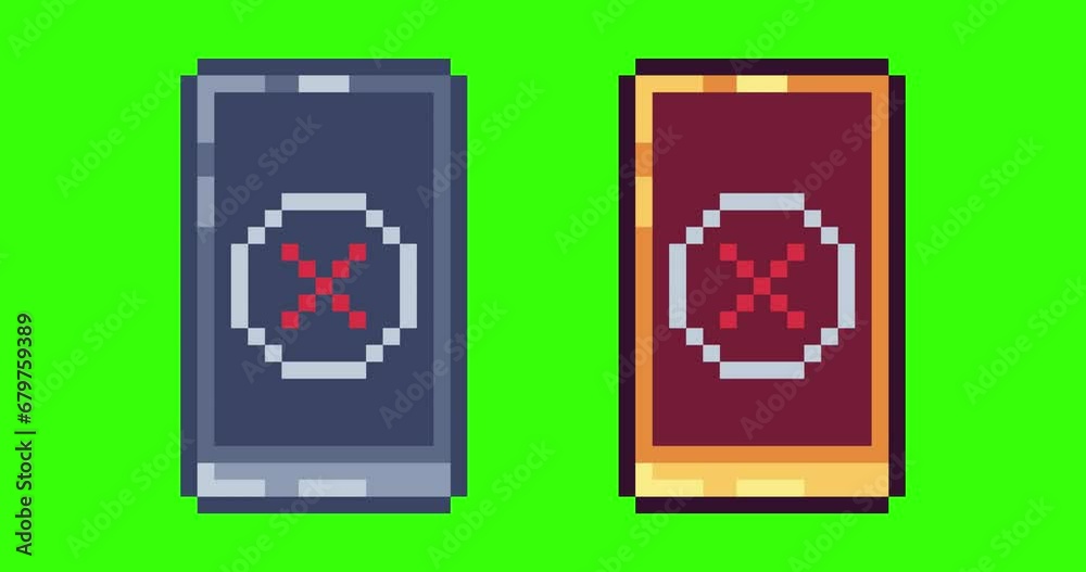 Green screen of handphone wrong sign, wrong bits pixel slowly appeared ...