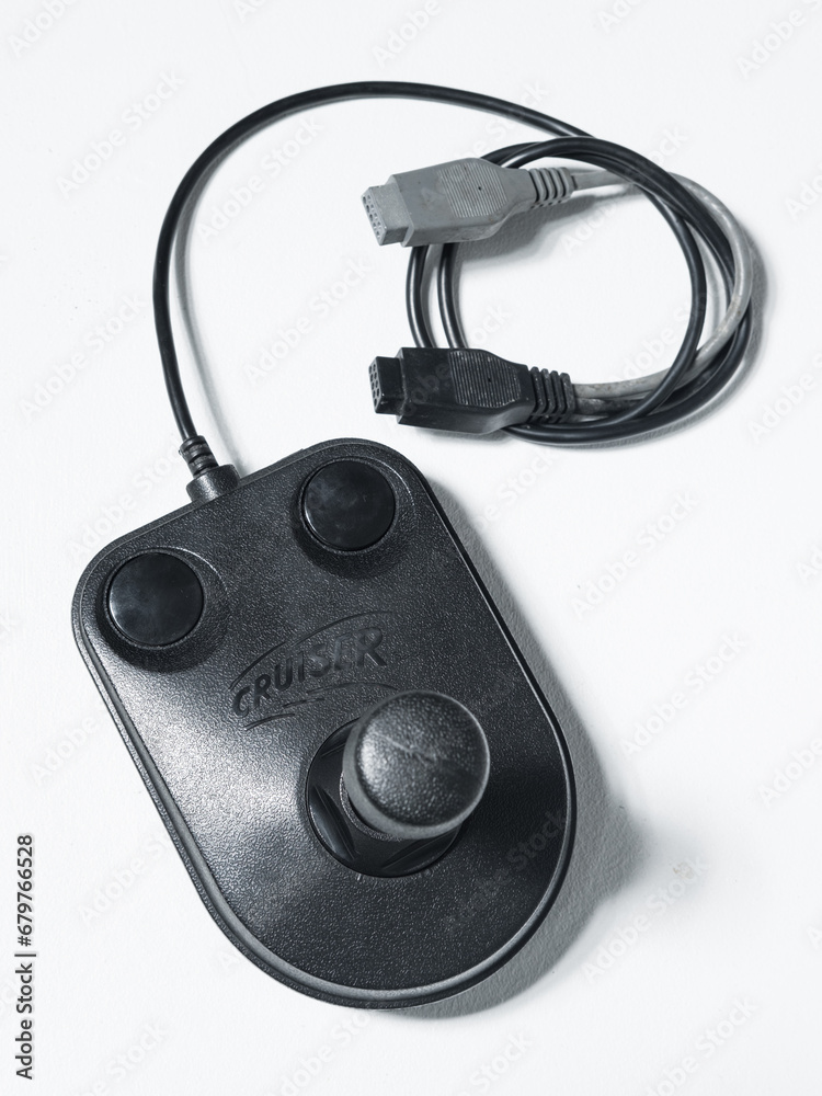 kent, uk 01.01.2023 A Black Power Play Cruiser Joystick 9 Pin Amiga ...