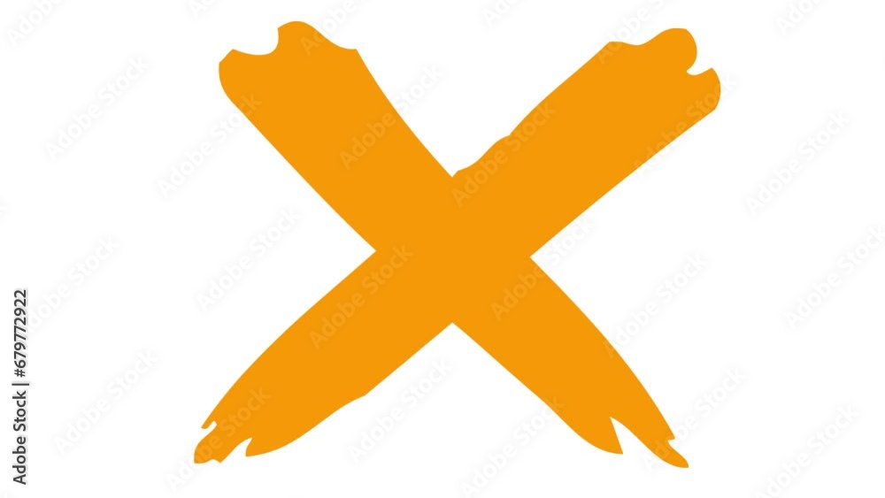Animated orange symbol of cross appears. Icon is drawn. Concept of ...