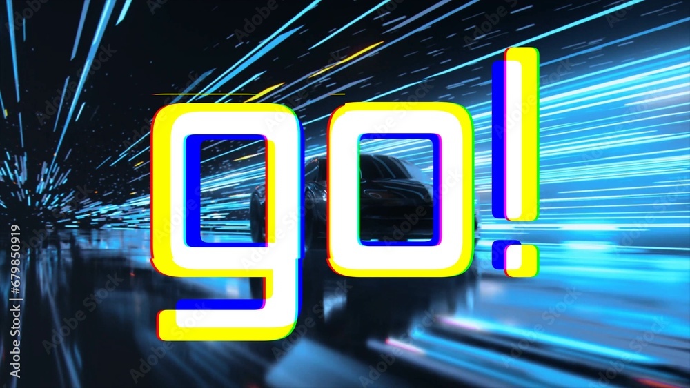 Chromatic Aberration Text Overlay Stock Template | Adobe Stock