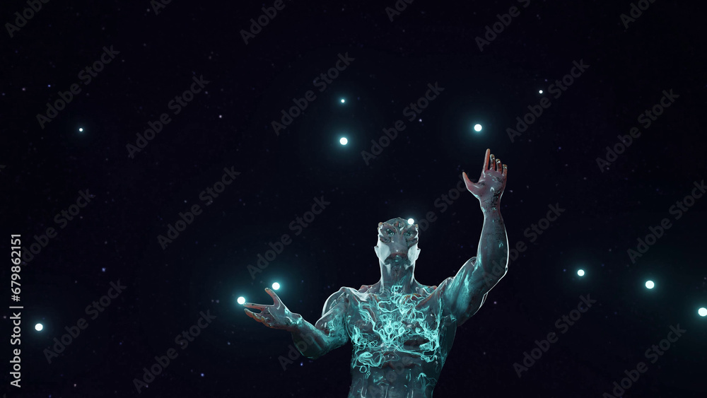 A fantastic creature from another dimension, a cosmic god in ...
