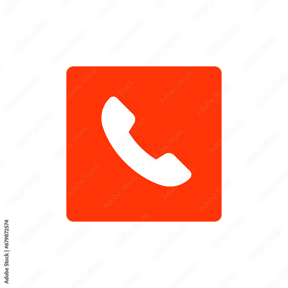 Red Phone call icon PNG. Red telephone decline icon in vector PNG. End ...