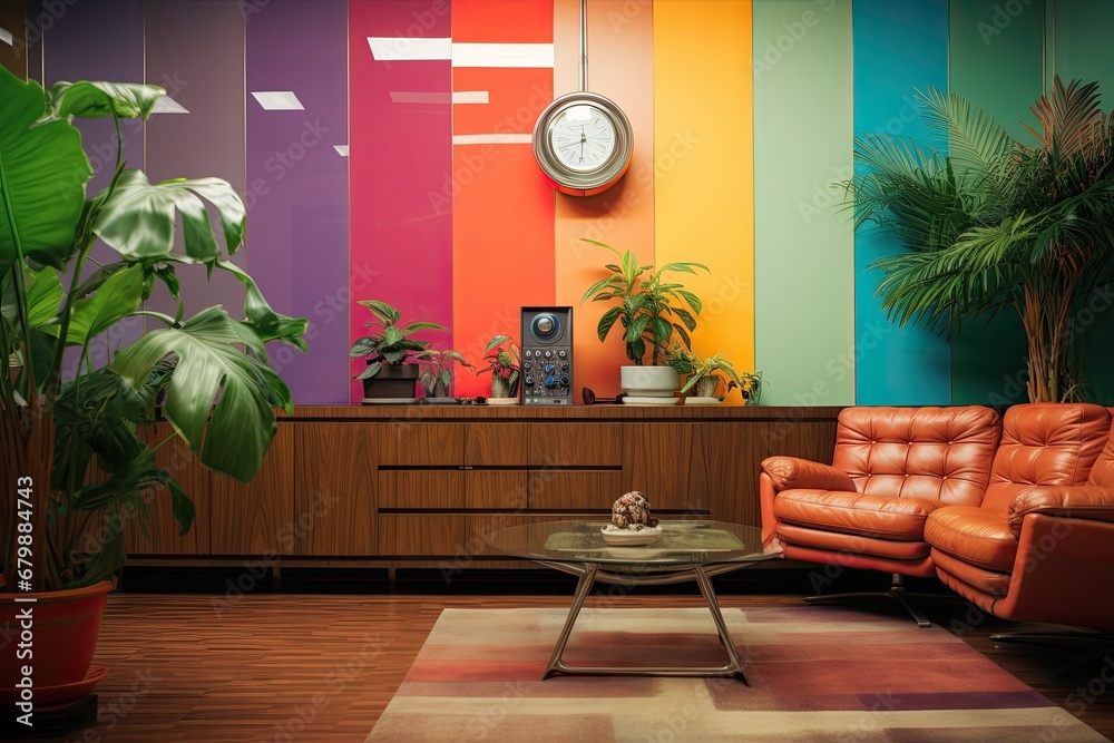 70's Color Palettes: Captivating Matte Glass Effect in a Digital Image ...