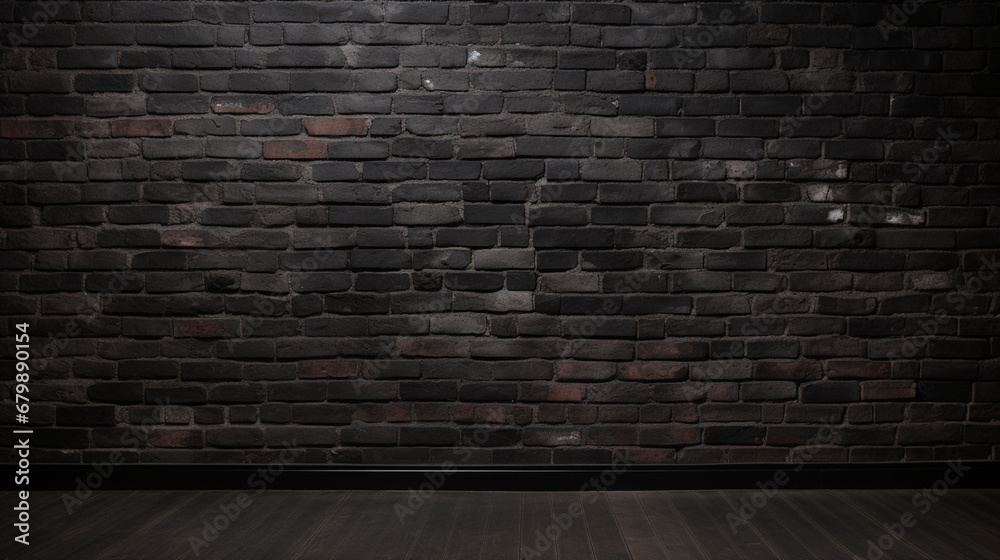 Fond d'un mur noir en intérieur, texture plâtre, briques. Ambiance ...
