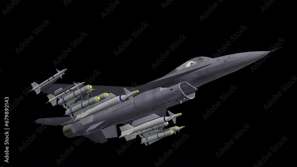 Military Jet Fighter Aircraft - Flying Loop - Low Angle Front Side View ...