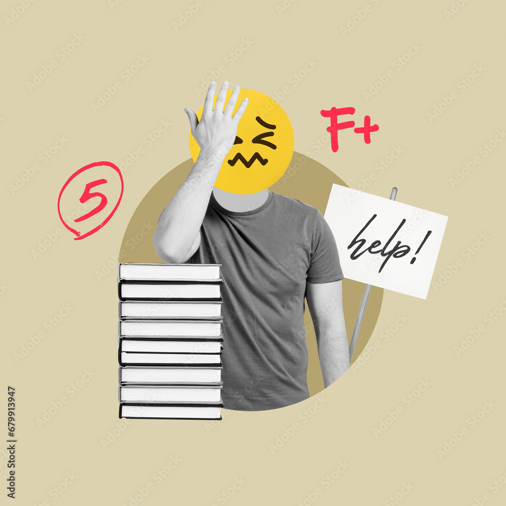 Frustrated student, high school student, university student, high ...