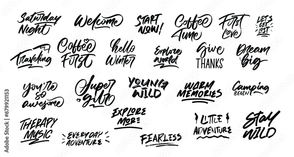 quotes bundle 2 collection set vector lettering. Inspirational ...