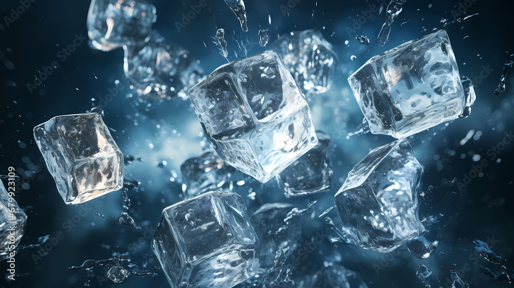 Ice, artificial ice, studio ice poster web page PPT background, digital ...