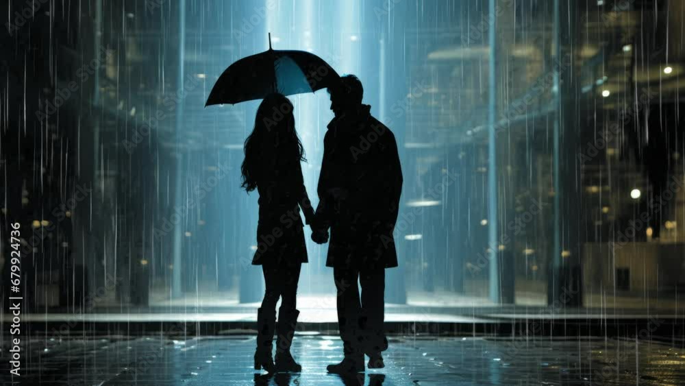 Seamless loop animation. People, Family with Strollers, Standing Rainy ...