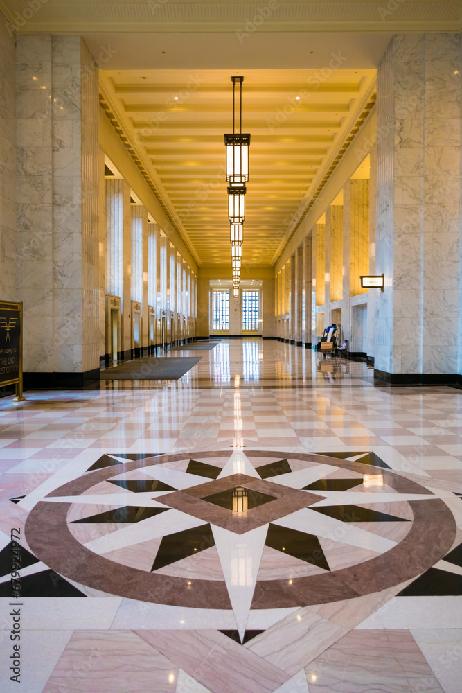October 28, 2023 - Chicago, Illinois, USA: The historic hallway in the ...