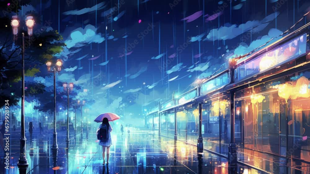 Seamless loop animation. People, Artist Painting Cityscape, Standing ...