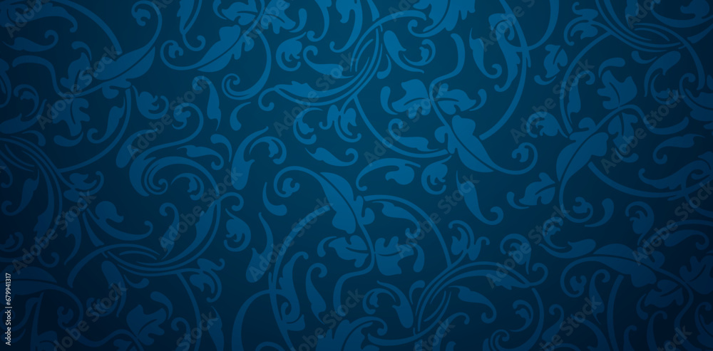 vector illustration floral ornamental blue patterned backgrounds ...