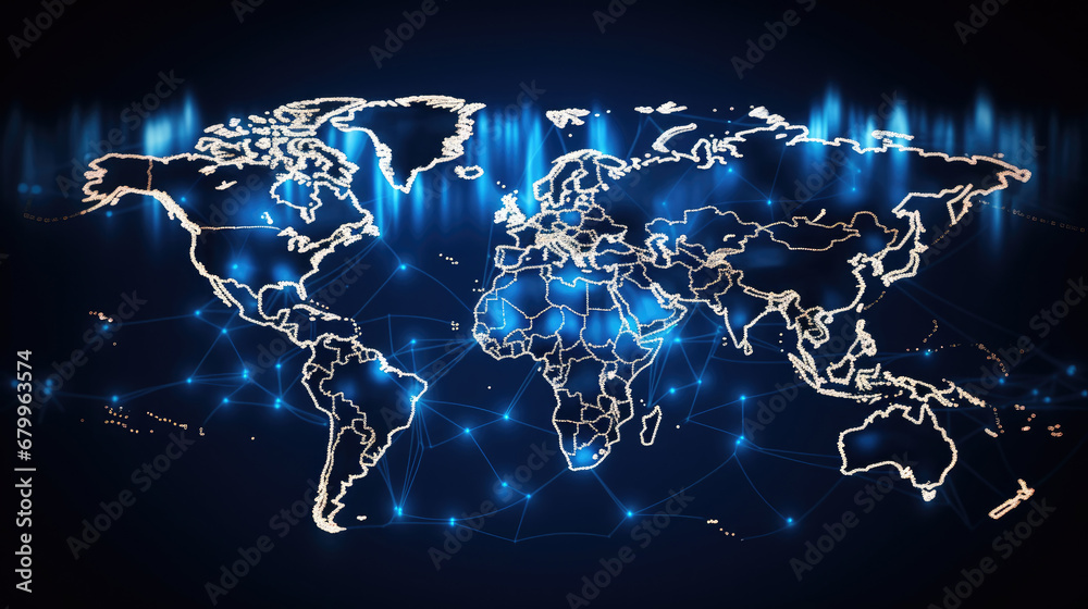 blue world map, world map with code, world map on blue background ...