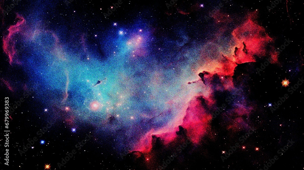 abstract nebula outer space background with grain and noise texture for ...