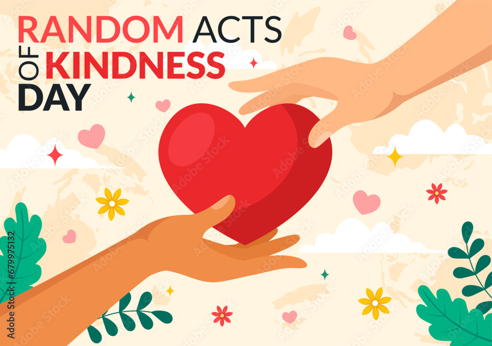Random Acts of Kindness Vector Illustration on February 17th Various ...