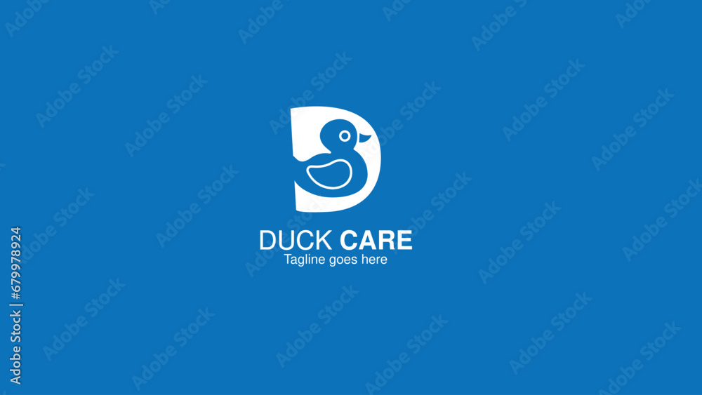 Duck logo, duck care logo, duck planet logo, d logo, letter D logo ...