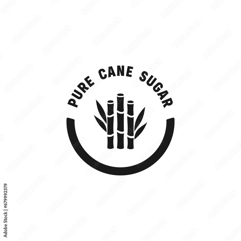 Pure cane sugar label or pure cane sugar logo vector isolated. Best ...