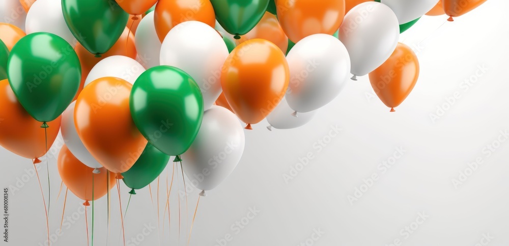 3d balloons in an indian flag Stock Illustration | Adobe Stock