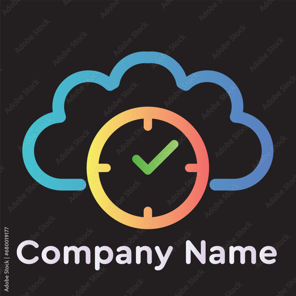 Time logo clock logo time food logo time tech logo vector image Stock ...