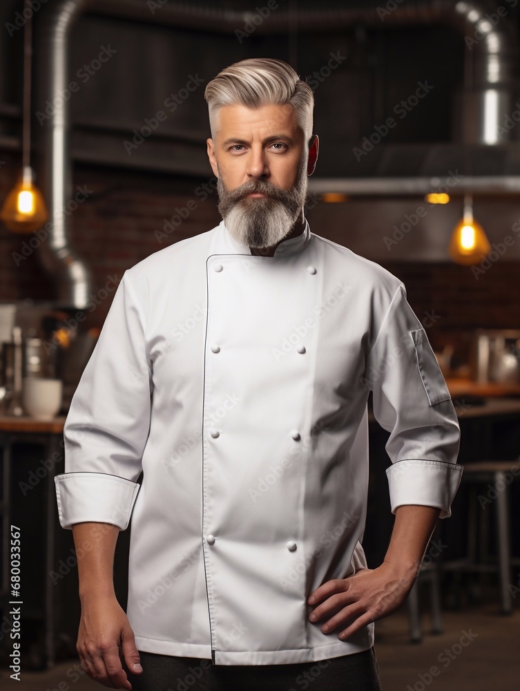 Chef uniform mockups with empty copy space to add logos and designs on ...