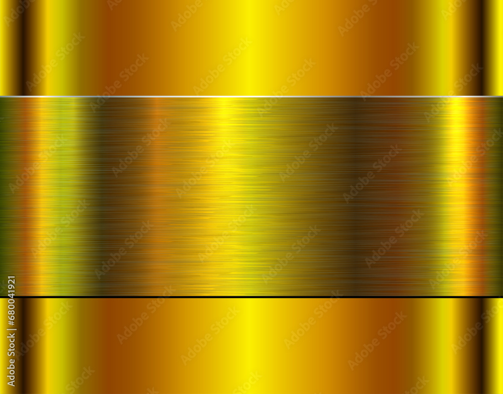 Gold chrome metal 3D background, lustrous and shiny golden metallic ...