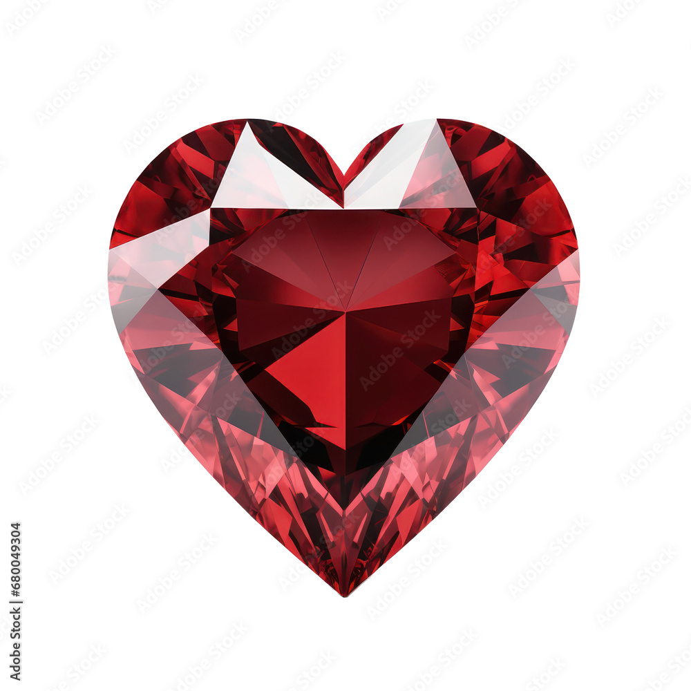 dark red heart diamond isolated on transparent background,transparency ...