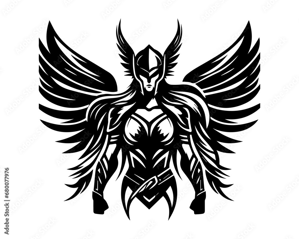 Stockvector angel, armor, athens, britannia, cartoon, esport, female ...