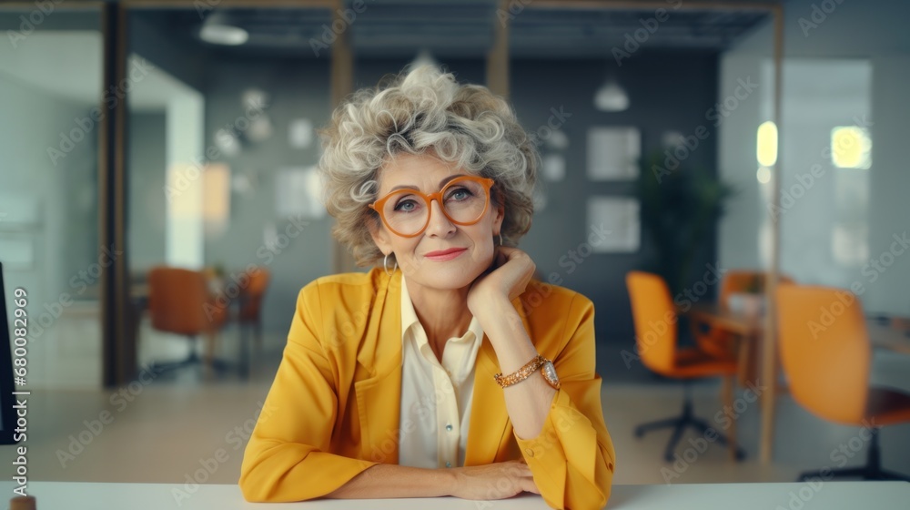 Business representative mature woman manager director boss 50, 60, 70 ...