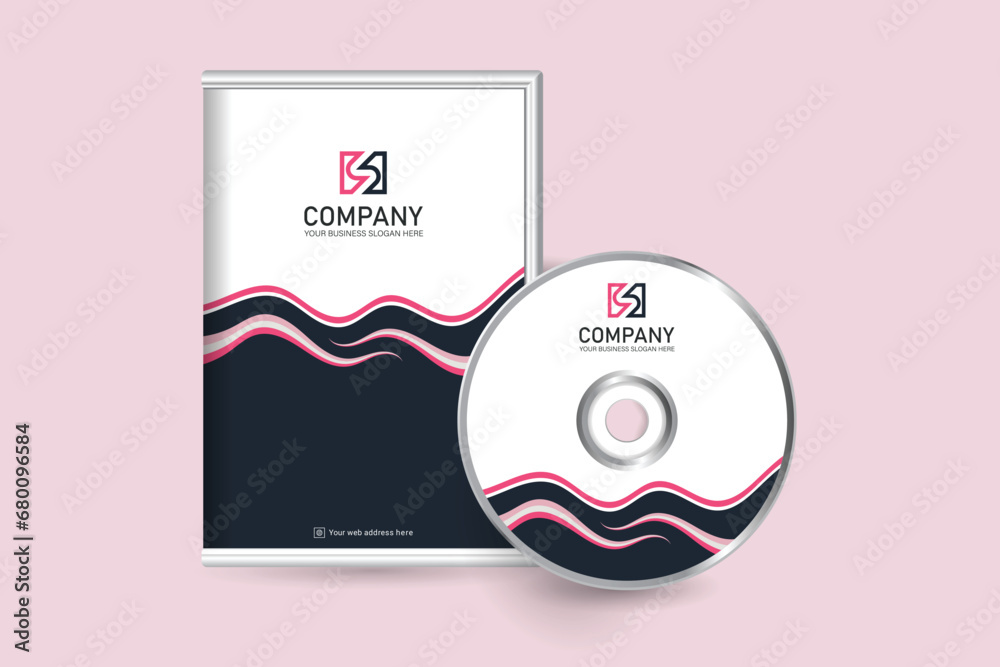 Modern business DVD case and disc label template design Stock Vector ...