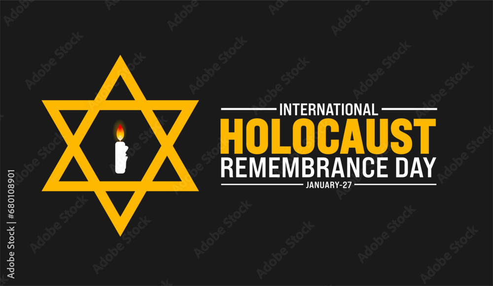 International Holocaust Remembrance Day background design template use ...