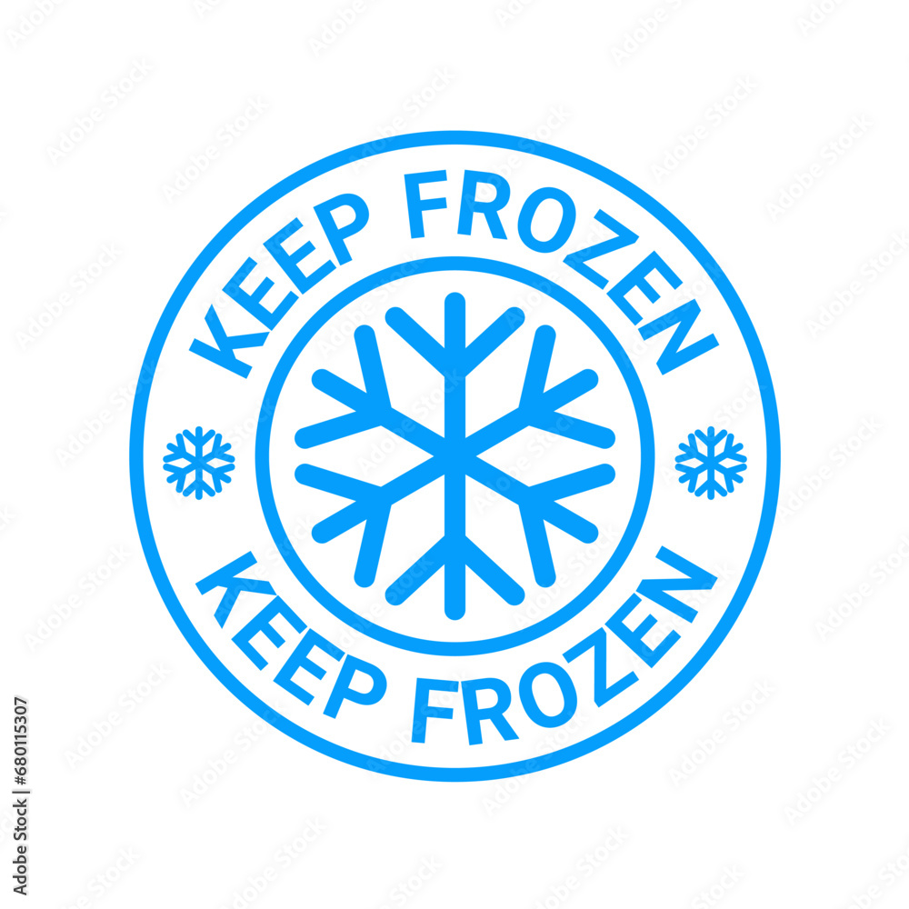 Keep frozen vector logo illustration. Frozen product label badge ...