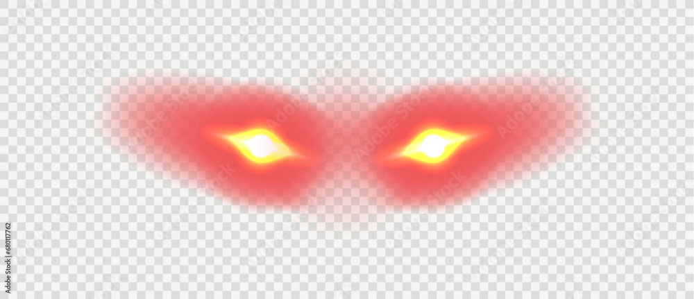 Laser red eyes meme game superhero vector template illustration. Comic ...