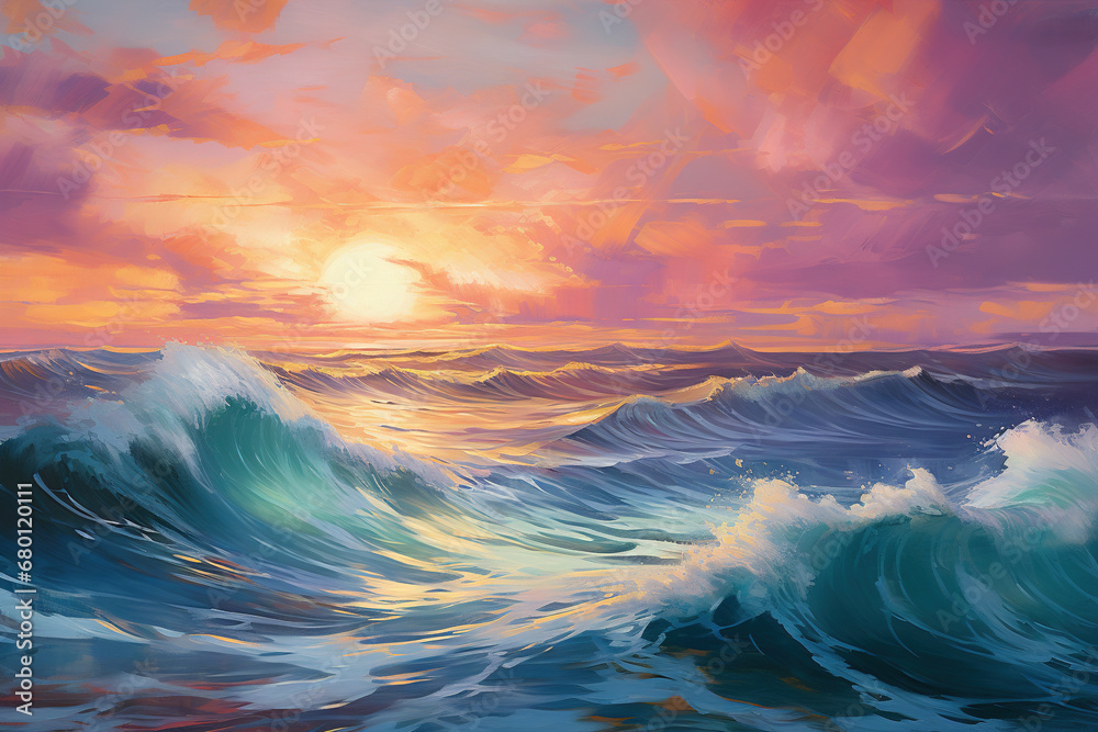 Ocean waves glittering luminoscent, ocean wave, nature, full hd ...