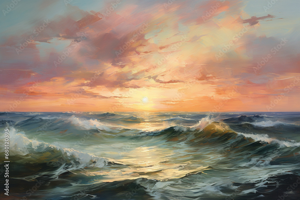 Luminoscent sea waves glittering cinematic ocean wave, nature, full hd ...