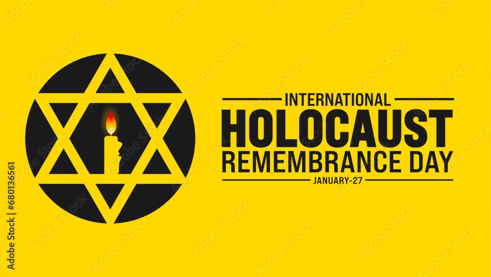 International Holocaust Remembrance Day background design template use ...