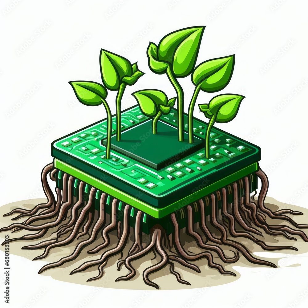 Green circuits of computer processors, computers with eco-sustainable ...