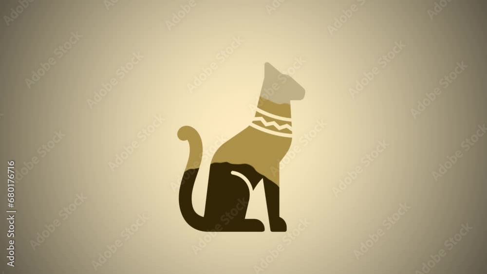 Bastet ancient egypt worship creature cat history animation Stock Video ...