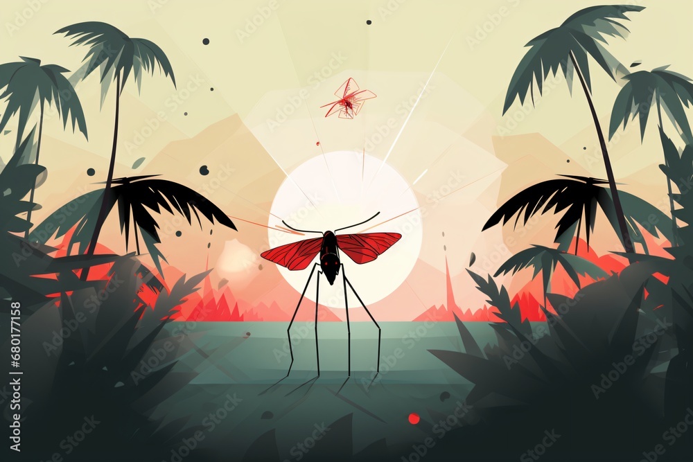 Banner design for awareness of malaria and dengue Stock Illustration ...