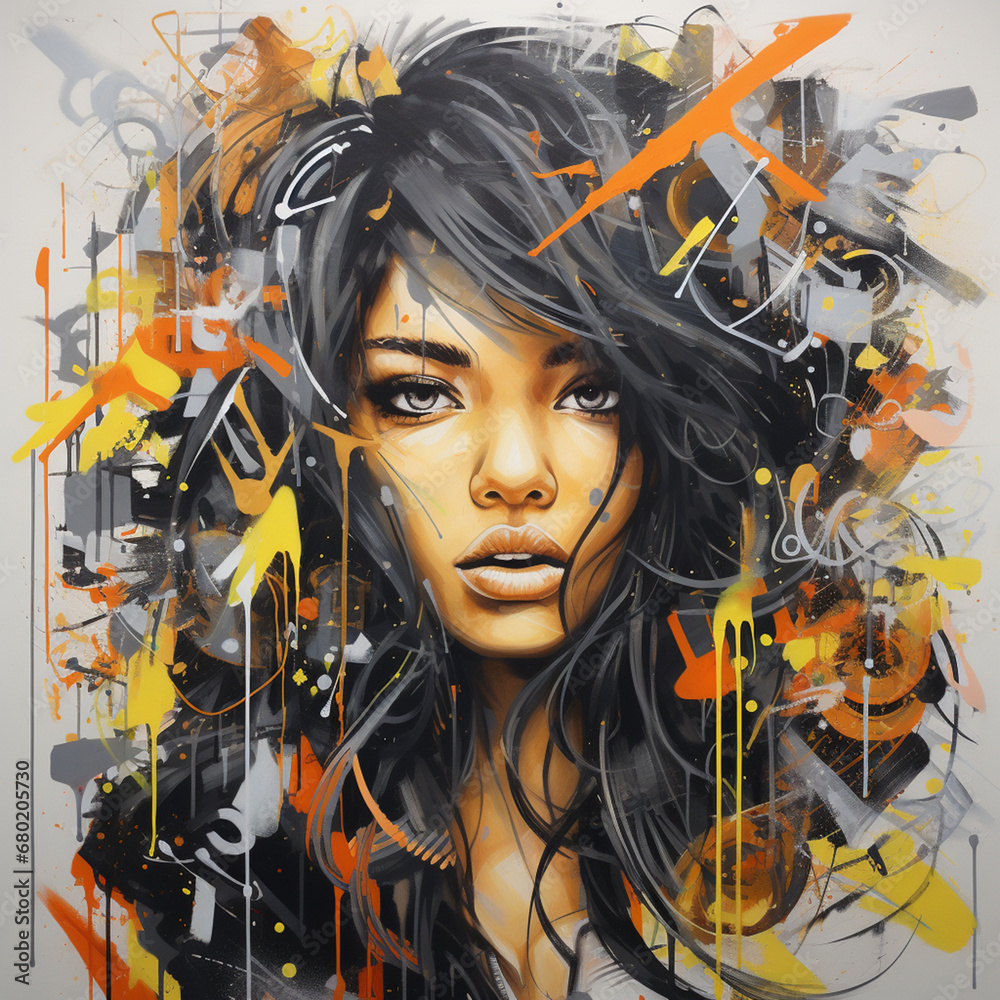 Urban Graffiti Style Art With Intricate Tags Murals And Street Art