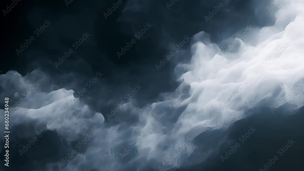 Abstract background mystic smoke moving. White smoke, steam on gray ...