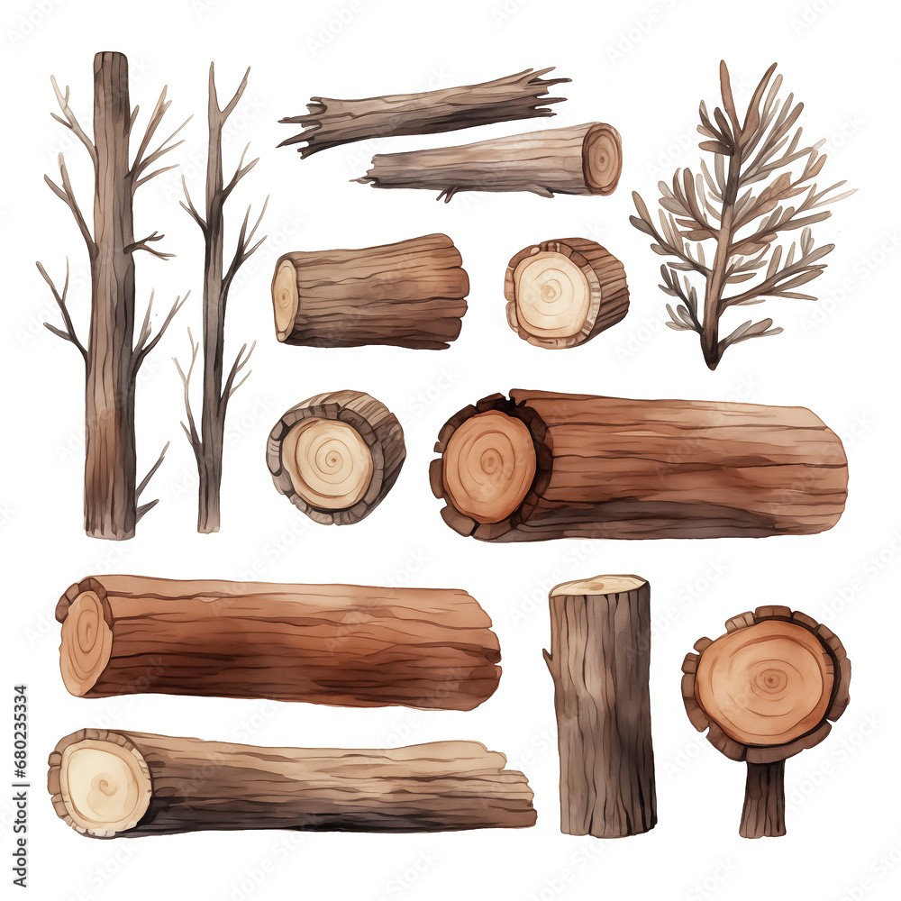wooden log and stumps gaming sprite sheet on png transparent background ...