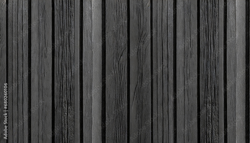 panorama of black wood fence texture and background seamless Stock ...