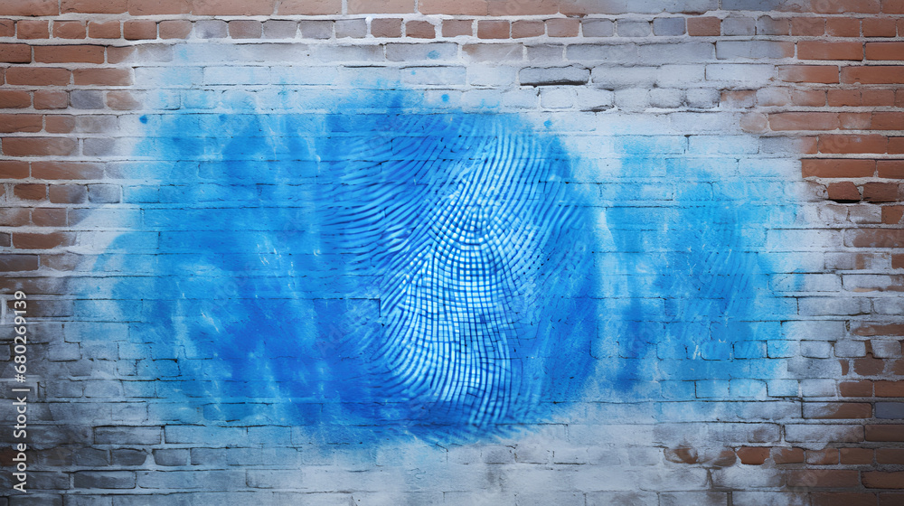 Vibrant Urban Expression: Colorful Graffiti Adorning an Aged Brick Wall ...