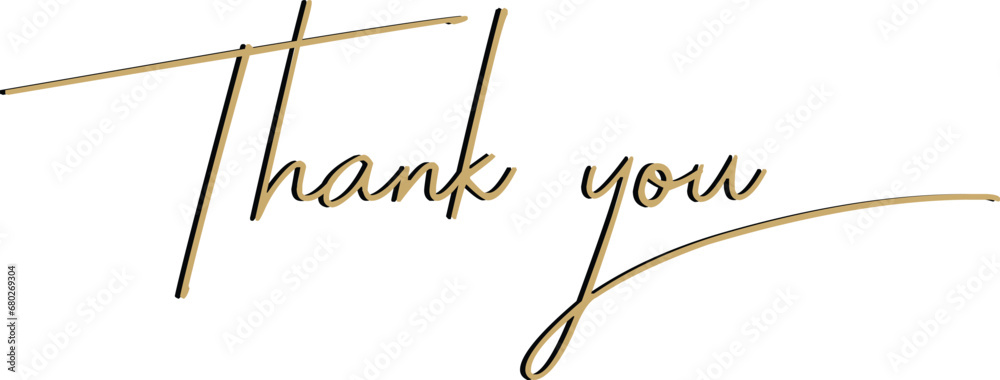 Thank you golden sign. Elegant Gold Thank You sign. Thank you gold ...