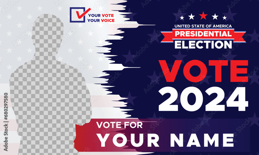 Vote 2024. Presidential election day in united states. Election 2024 ...