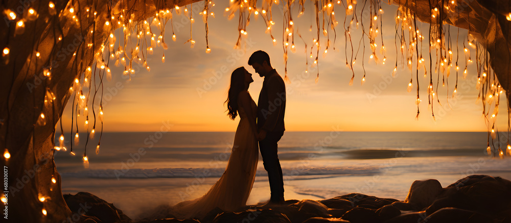 Couple dancing, bride and groom kissing, couple at night, people ...