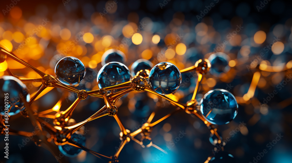 3d chemical structure. A close up of a bunch of glass balls Stock ...